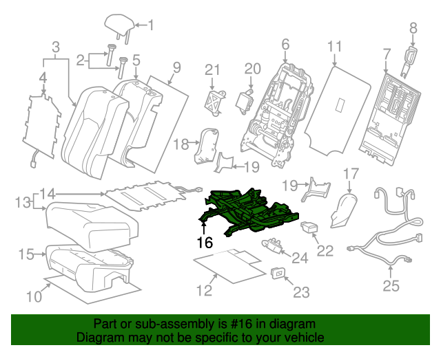 2017-2022 Lexus RX350 Seat Adjuster 79102-0E131 | OEM Parts Online