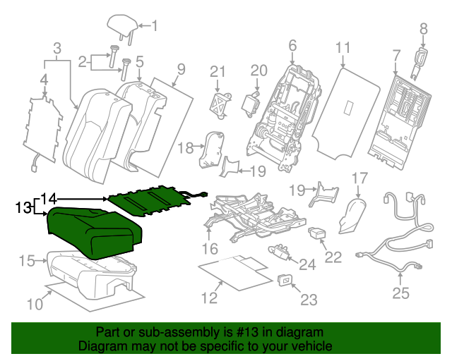 71076-0E320-F3 - Seat Cushion Cover 2016-2019 Lexus | AutoNation Parts