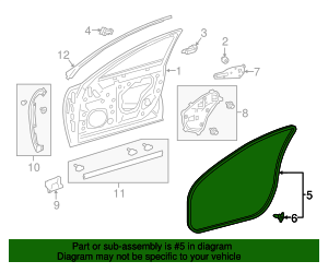 2018-2021 Lexus Door Weather-Strip 67862-50050 | OEM Parts Online