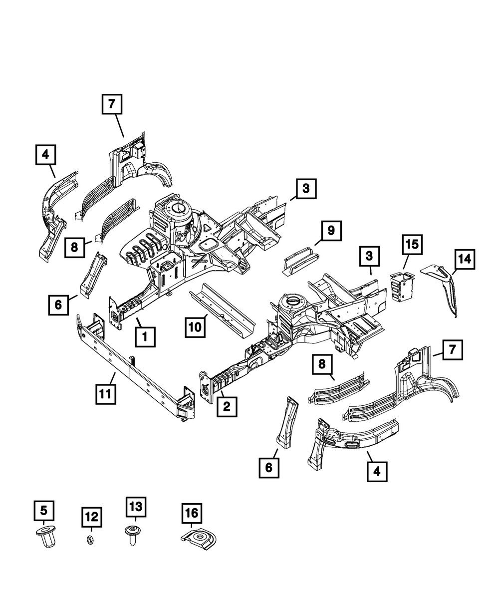 2014-2025 Ram Upper Load Path Beam, Left 68159487AB | Canada Mopar® Estores