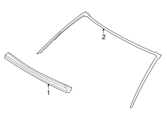 2008-2013 BMW Windshield Frame Weatherstrip Seal 51-71-7-164-989 ...