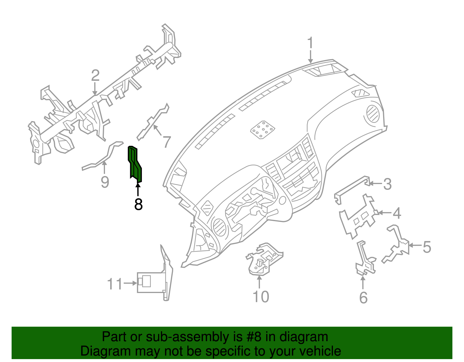 2013-2020 Nissan Pathfinder Stay Bracket 68170-3JA0A | Sullivan ...