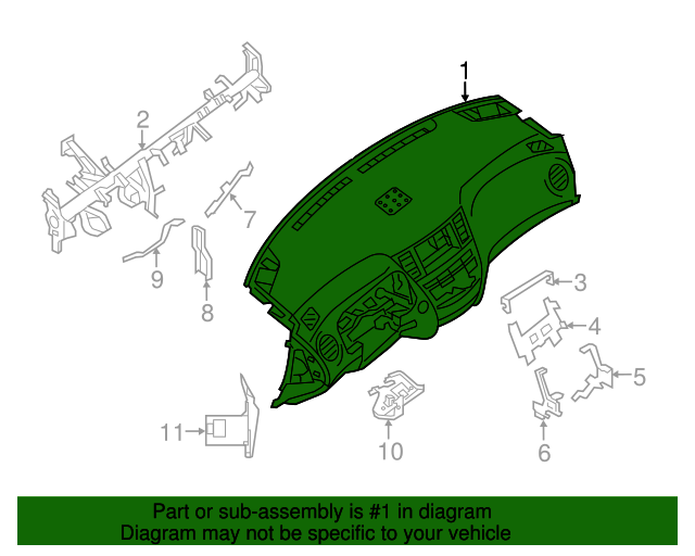 2013-2019 Nissan Pathfinder Instrument Panel 68100-9PJ0A | TascaParts.com