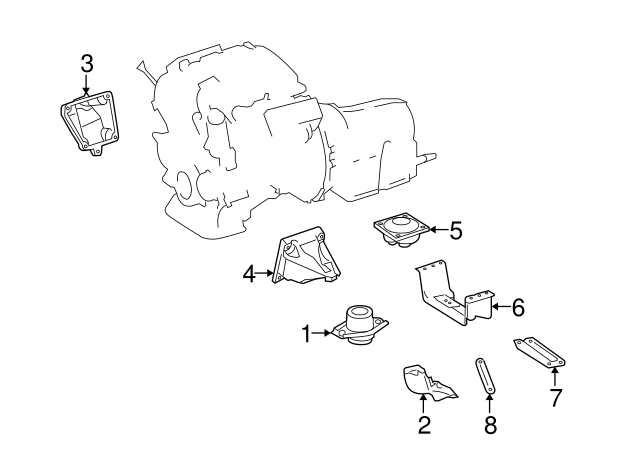 2007-2012 Mercedes-Benz Mount Bracket 642-223-32-04 | MB Parts Center