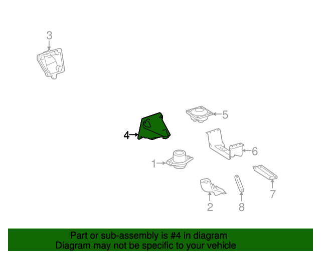 642-223-02-04 - Mount Bracket 2007-2011 Mercedes-Benz | MB Parts Source