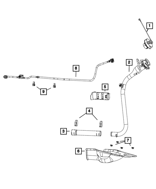 2014-2025 Ram Fuel Filler Tube 52029483AE | My Mopar Parts