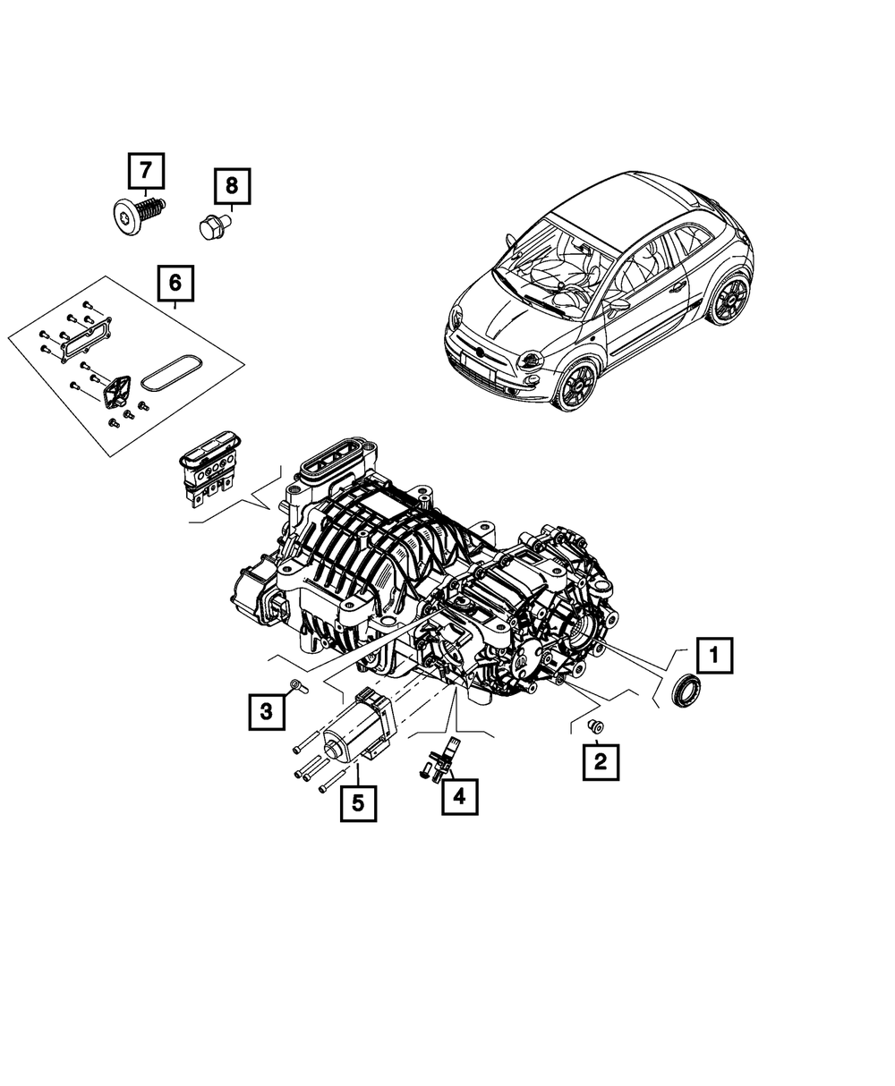 2024 Fiat 500E Multiair Actuator 68654943AA | My Mopar Parts