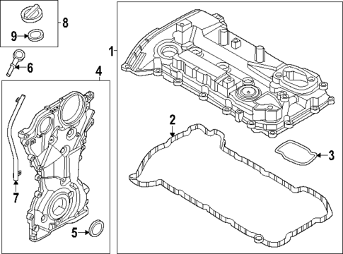 Valve & Timing Covers for 2025 Hyundai Santa Fe | OEM Parts Online