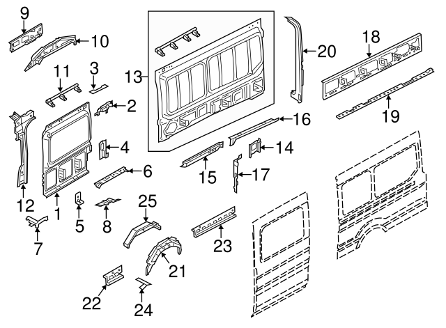 2015-2020 Ford Front Panel Lower Reinforced KK3Z-61264K44-B | QuirkParts