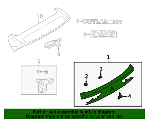2022-2024 Mitsubishi Trim Plate 5817A323RA | OEM Parts Online