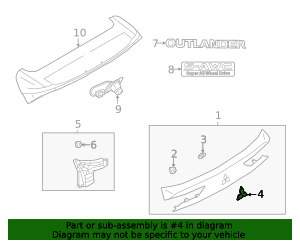 2022-2024 Mitsubishi Hatch Emblem 7415A735 | Mitsubishi Parts Warehouse