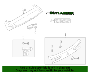 2022-2024 Mitsubishi Hatch Emblem 7415A744 | Mitsubishi Parts Warehouse ...
