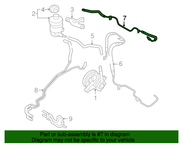 2007-2008 Hyundai Entourage Power Steering Return Hose 57520-4D030 ...