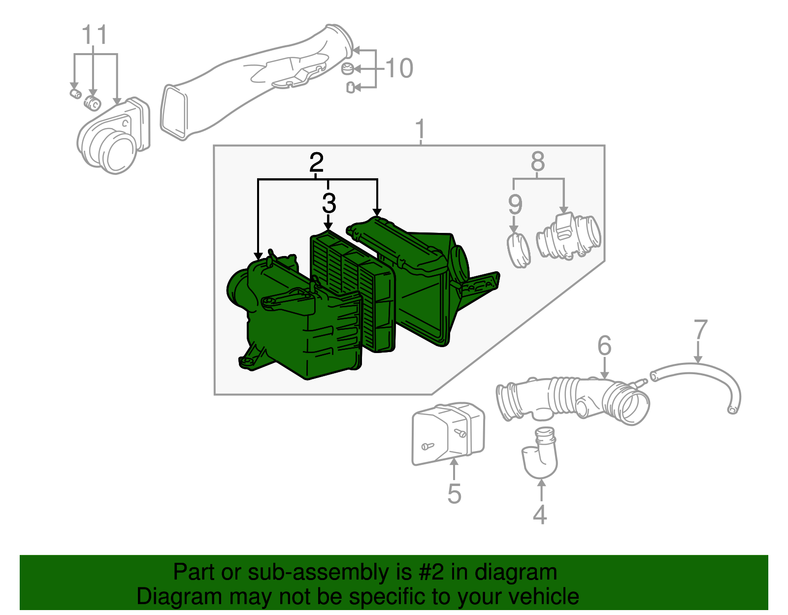 17700-07041 - Air Cleaner Assembly 1995-1998 Toyota Tacoma | Group 1 ...
