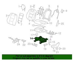 2010-2015 Chevrolet Camaro Seat Adjuster - Driver's Side (LH) 13506147 ...