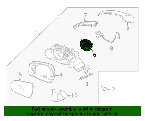 87612-F6000 - Door Mirror Drive Motor 2020-2024 Kia | Kia.Parts Store