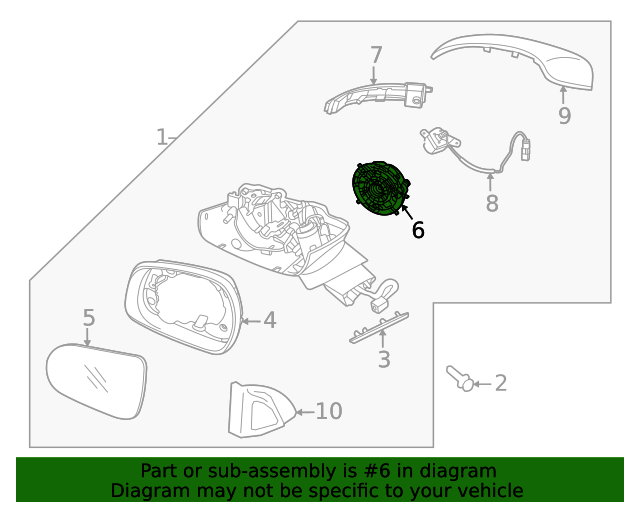 87612-F6000 - Door Mirror Drive Motor 2020-2024 Kia | Kia.Parts Store