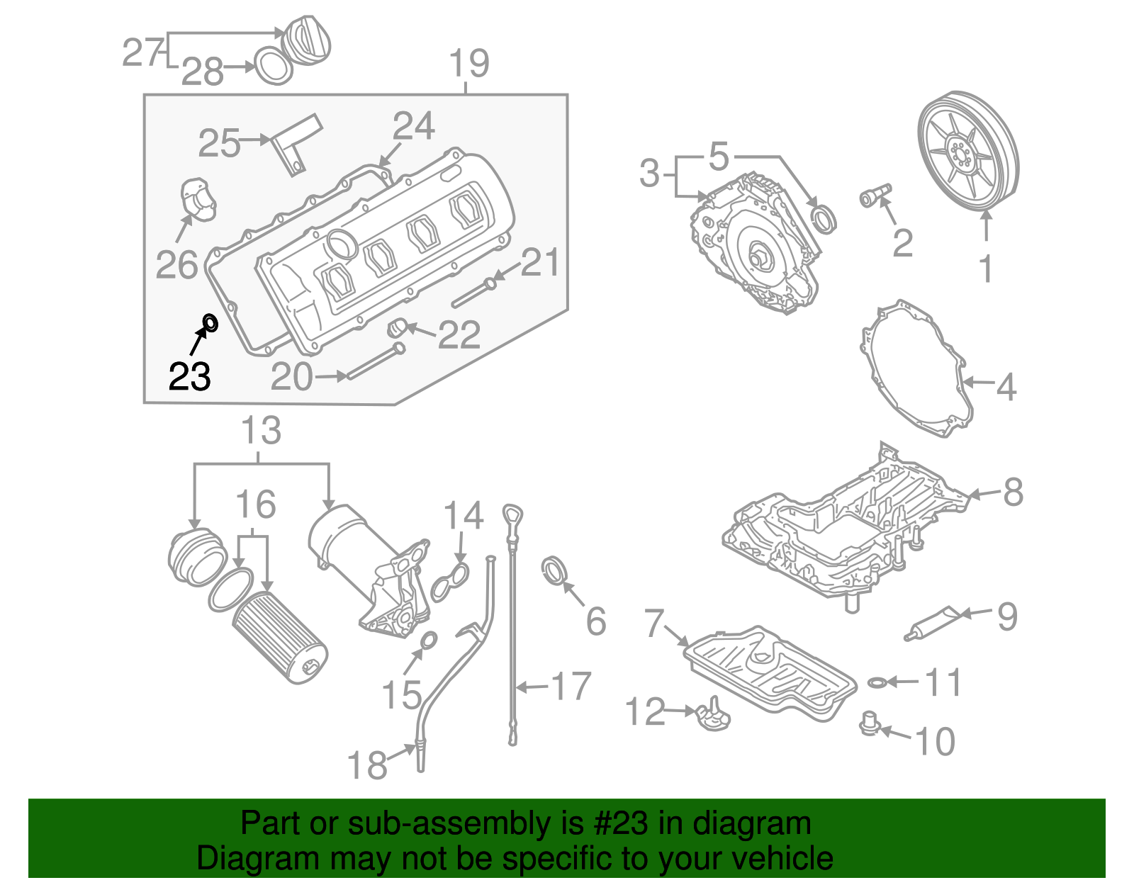 2000-2005 Audi Engine Valve Cover Grommet 077-103-487-B | Audi USA Parts