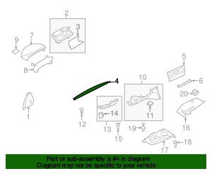 51458037457 - 2012-2013 BMW Trim Molding (51-45-8-037-457) | BMW of ...