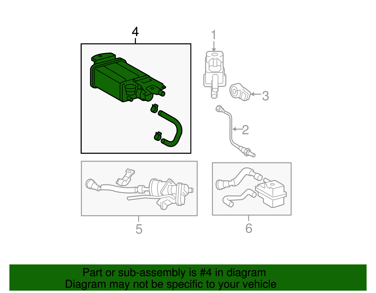 2007-2011 Toyota EVAP Vapor Charcoal Canister Fuel Gas Emission Camry ...