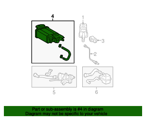 2007-2011 Toyota Camry Vapor Canister 7774006210 | AutoNationParts.com