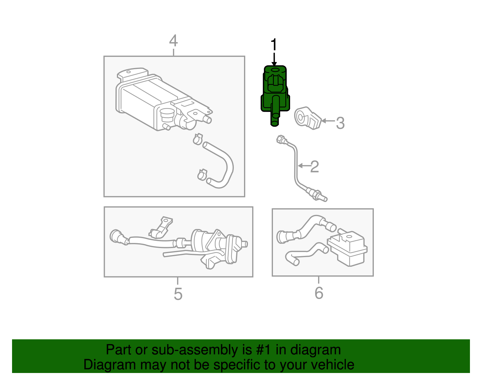 2007-2011 Toyota Camry Exhaust Gas Re-Circulation (Egr) Vacuum Delay ...