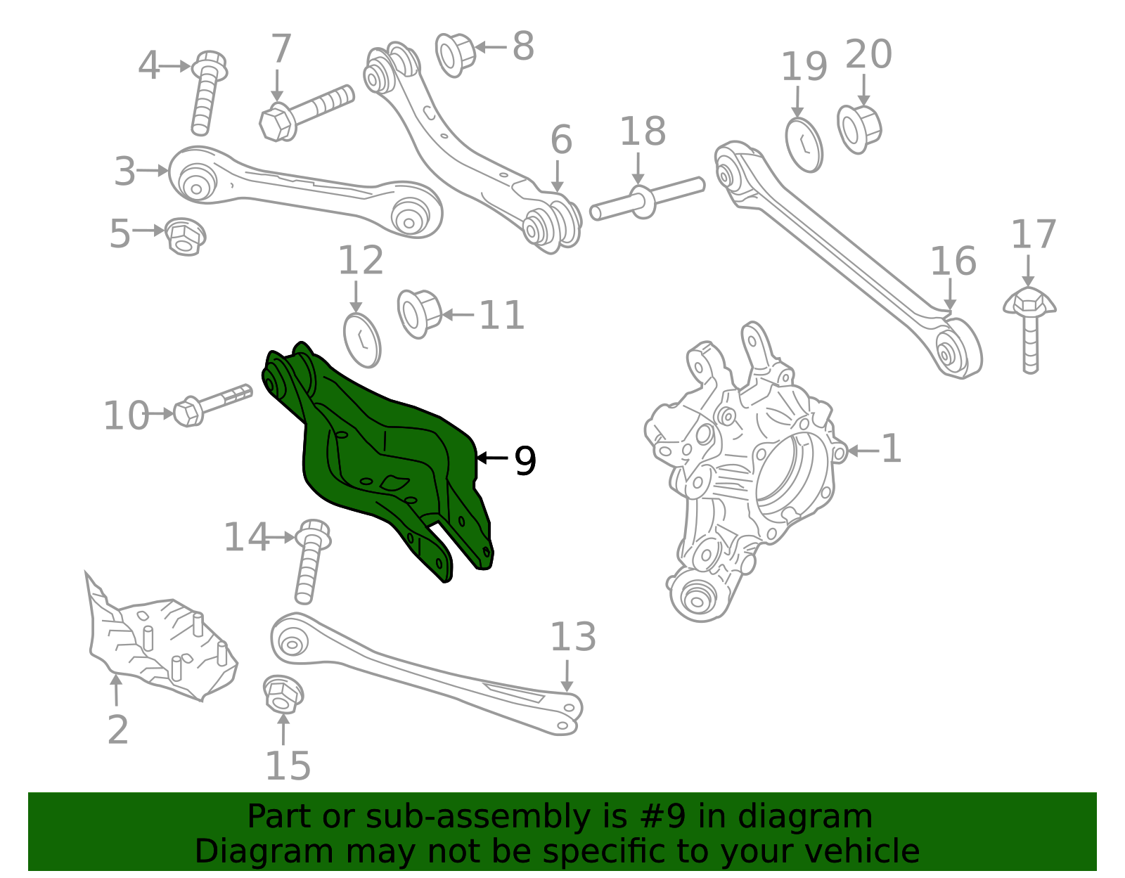 2012-2025 BMW Lower Control Arm 33-32-6-884-694 | BMWPartsDirect.com