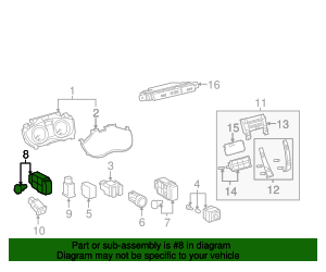 2007-2012 Lexus ES350 Switch 84940-33030 | OEM Parts Online