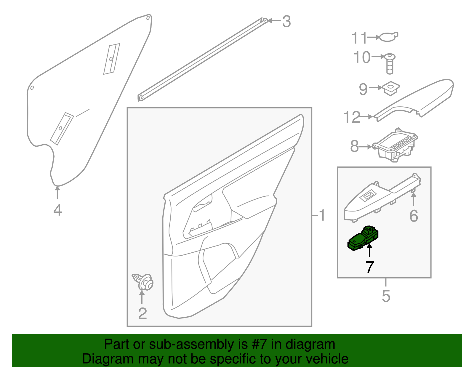93581-D9100 - Window Switch 2017-2022 Kia Sportage | Kia.Parts