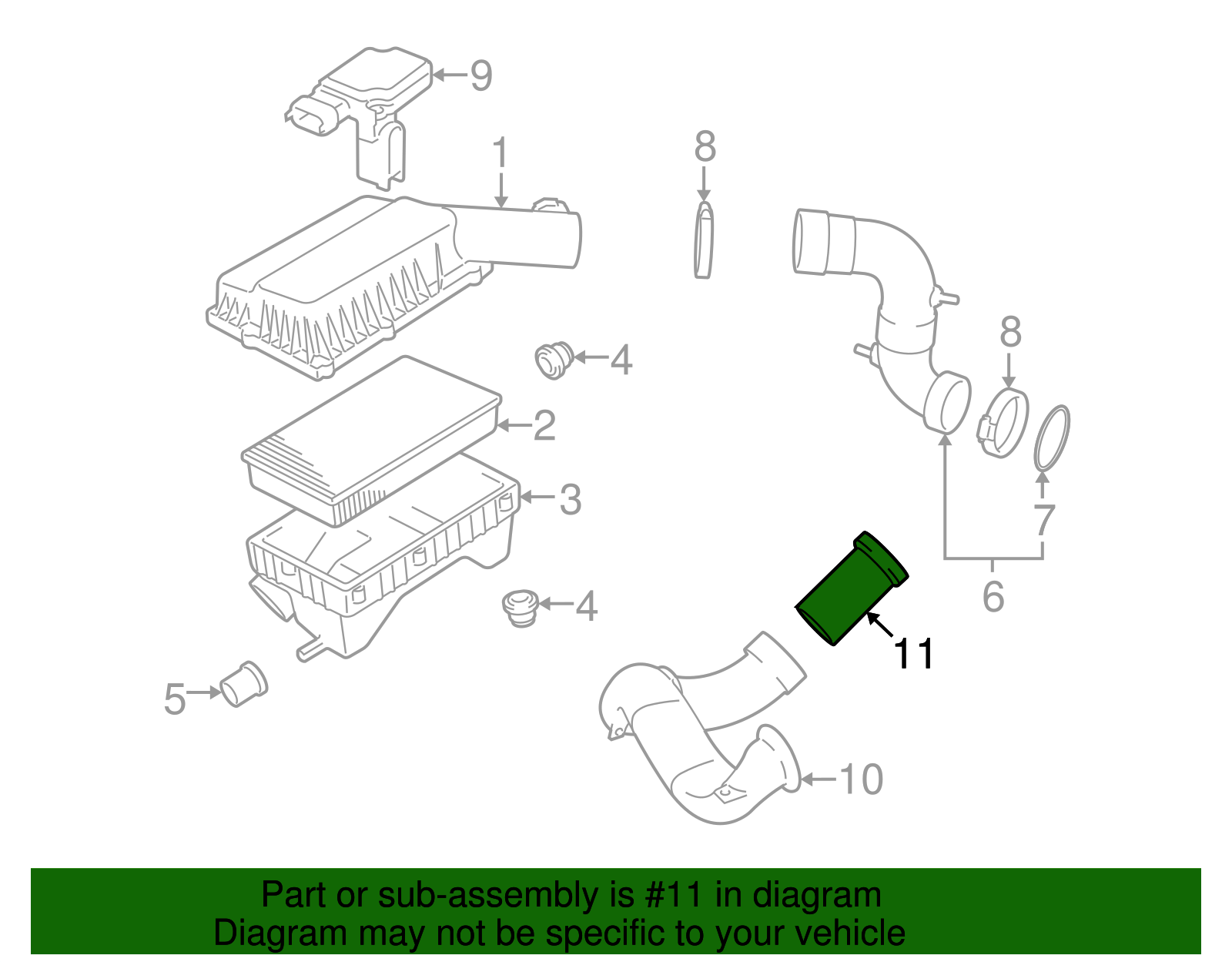 Genuine Air Filter Housing Duct for 2003-2011 Saab 9-3 | Part# 12785071 ...