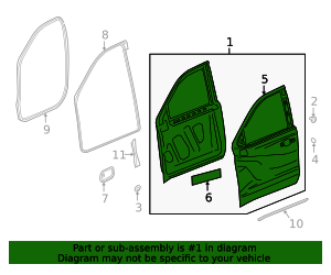 2019-2025 Chevrolet Door (Replaces Part Number 84754433) 84835296 GM ...