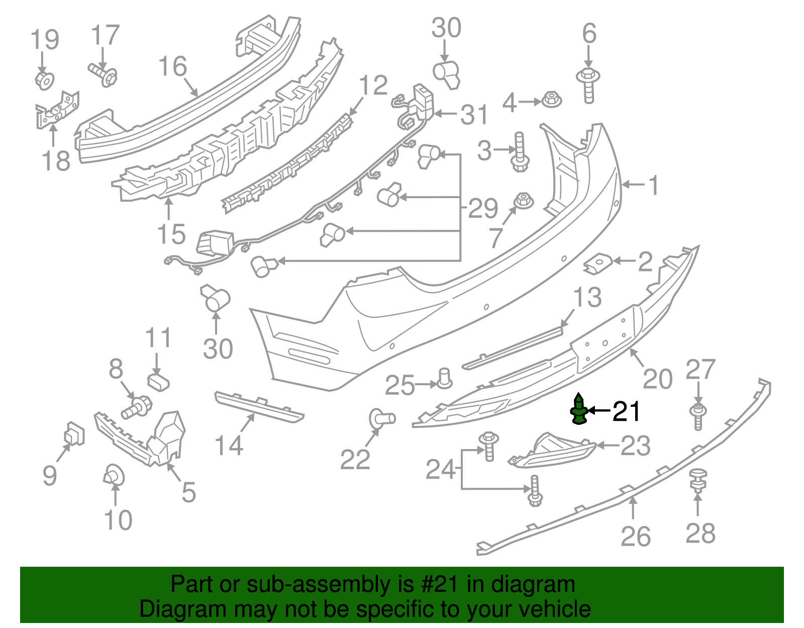 2011-2025 Ford Fender Liner Retainer Clip W711035-S300 | OEM Parts Online