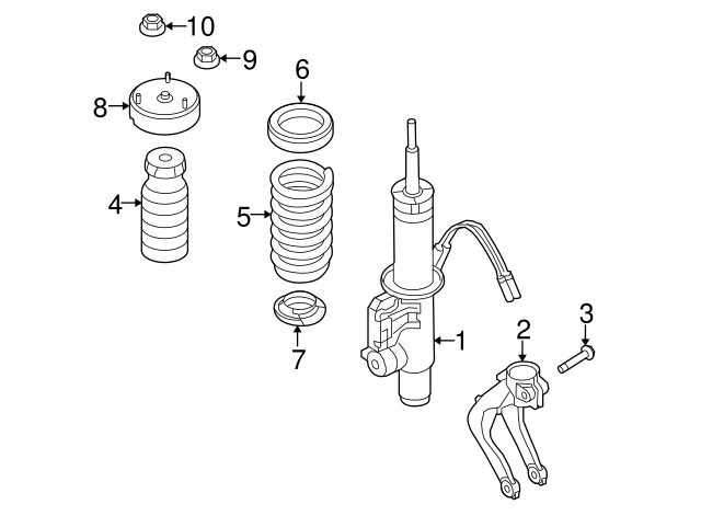 2015-2019 BMW Strut 31317856489 | OEM Parts Online