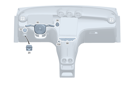 Switch in Instrument Panel and Center Console for 2023 Mercedes-Benz ...