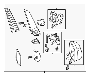 76250-TK8-A01 - Mirror Assembly 2011-2013 Honda Odyssey | Honda Parts ...