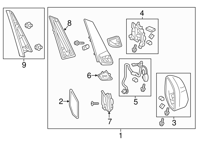 76205-TK8-A02 - Door Mirror Cover 2011-2013 Honda Odyssey | AutoNation ...