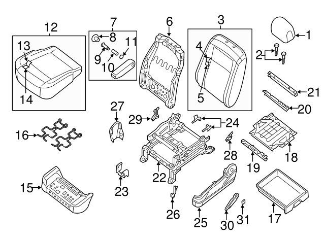 2012-2021 Nissan Latch Cover 87381-1PA0A | Nissan Parts Plus