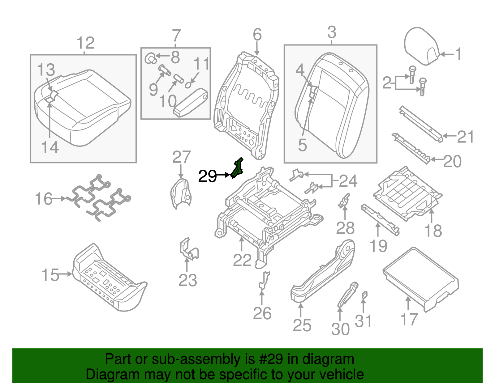 2012-2021 Nissan Latch Cover 87381-1PA0A | Nissan RVA