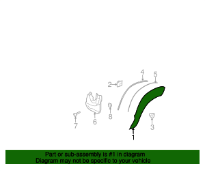 2005-2007 Hyundai Tucson Fender Flare 87744-2E000 | AutoNationParts.com