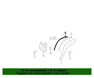 2007-2008 Hyundai Tucson Seal Strip 87745-2E000-3V | OEM Parts Online