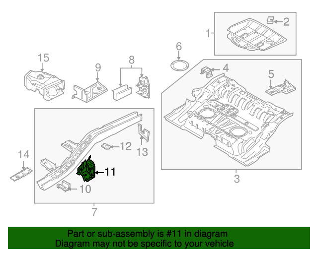 2011-2018 Porsche Cayenne Lower Support 958-501-717-00-GRV | OEM Parts ...