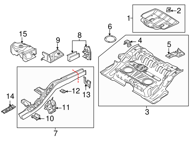 2011-2018 Porsche Cayenne Lower Support 958-501-717-00-GRV | OEM Parts ...