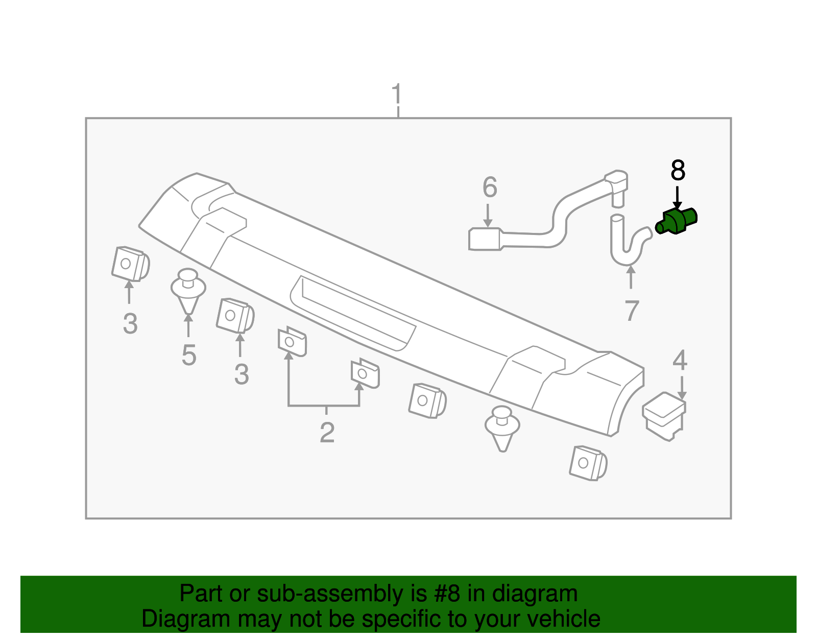 2009-2015 Honda Pilot 09-22 Honda Pilot Windshield washer hose ...