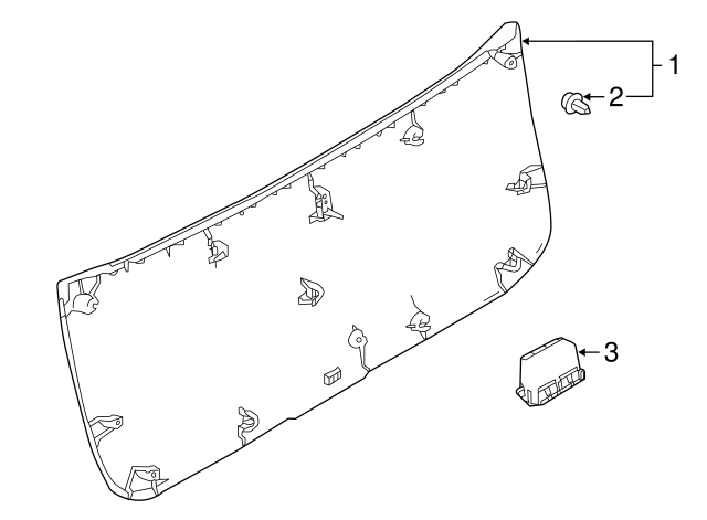 2014-2019 Nissan Versa Note Lift Gate Trim 90900-3WC0A | TascaParts.com