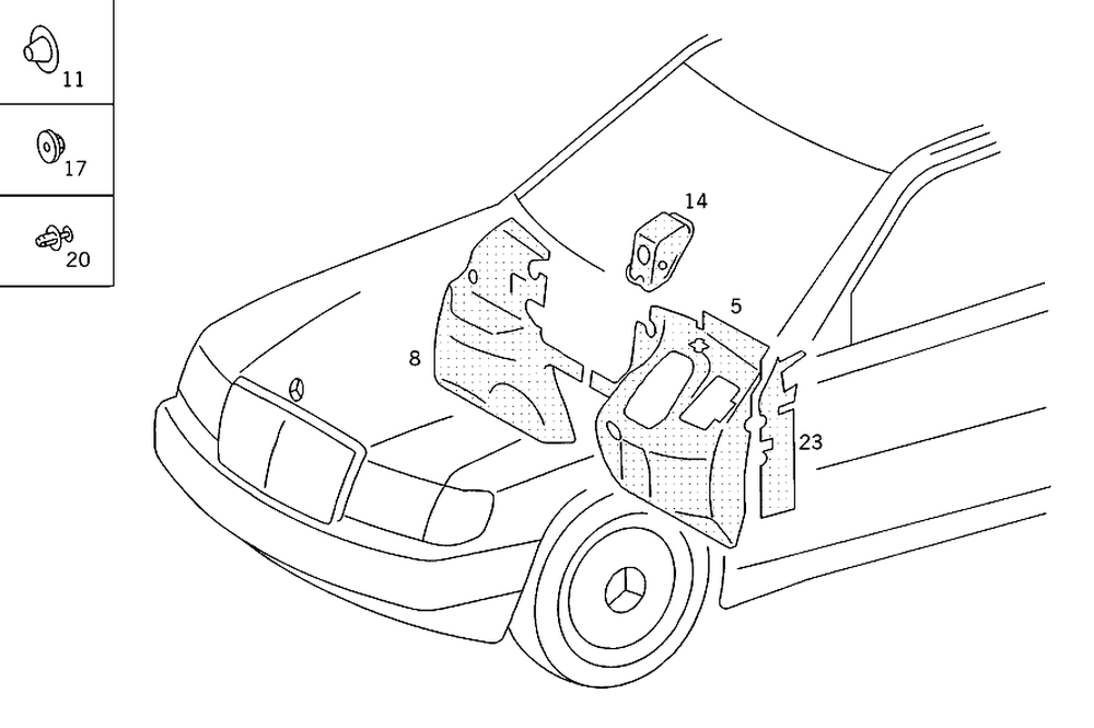 201-990-00-50 - Plastic Nut 1954-2025 Mercedes-Benz | Mercedes-Benz ...