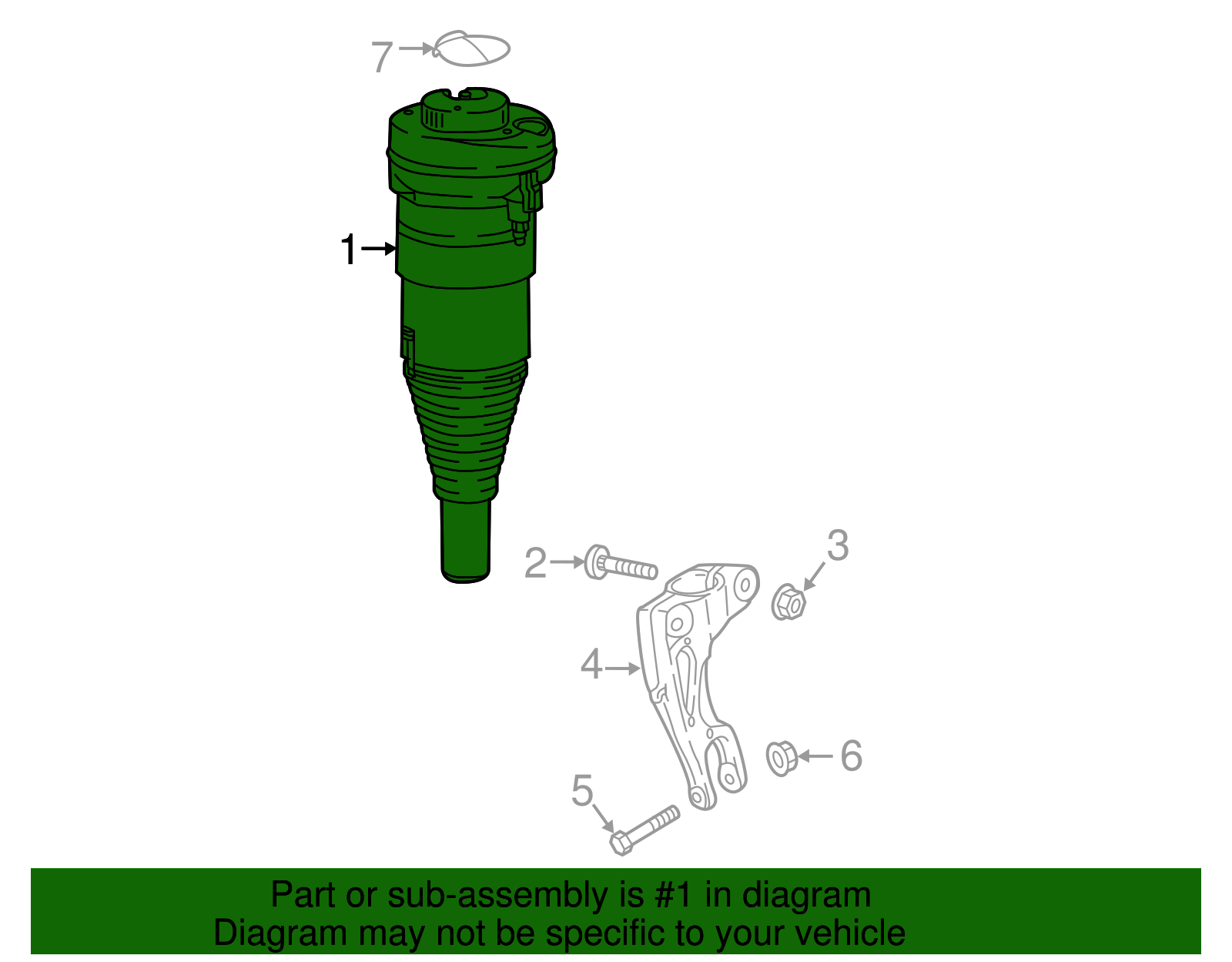 2018 Audi Q5 Suspension Shock Absorber 80A-413-031-AE | Audi OEM Parts Guy