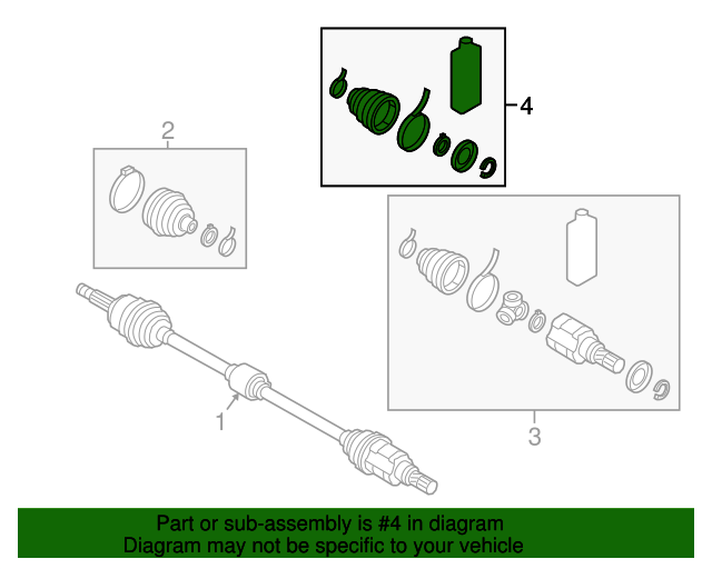 3817A208 - Inner Boot 2014-2023 Mitsubishi | Mitsubishi Direct Parts
