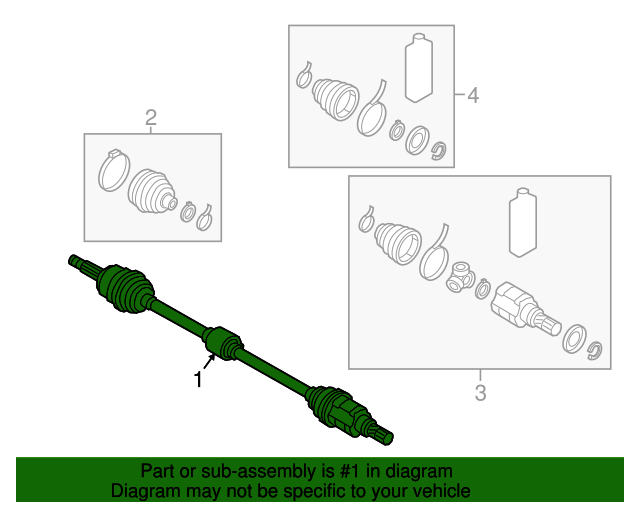 3815A423 - Axle Assembly 2014-2023 Mitsubishi | Mitsubishi Direct Parts