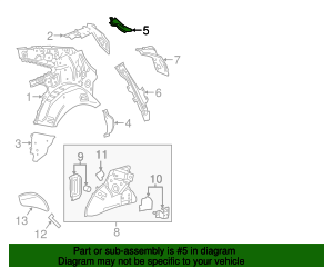 2015-2019 Cadillac ATS Driver Side Body Side Rear Outer Panel Drain ...