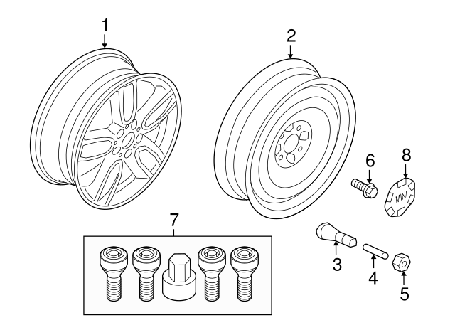 36-11-6-856-066 - Disc wheel light alloy jet bl.sol.paint 2017-2020 ...